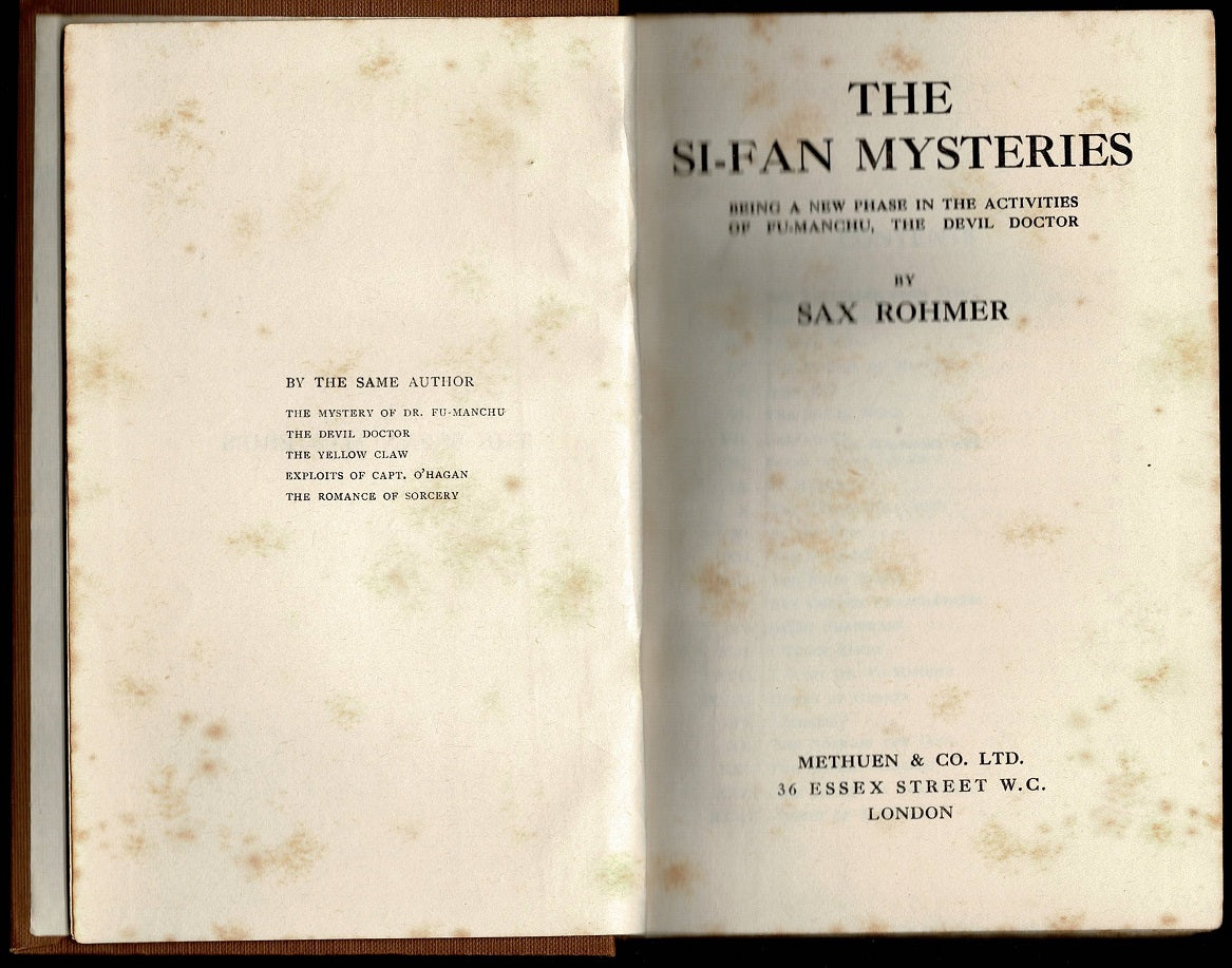 The Si-Fan Mysteries, Being a New Phase in the Activities of Fu-Manchu ...